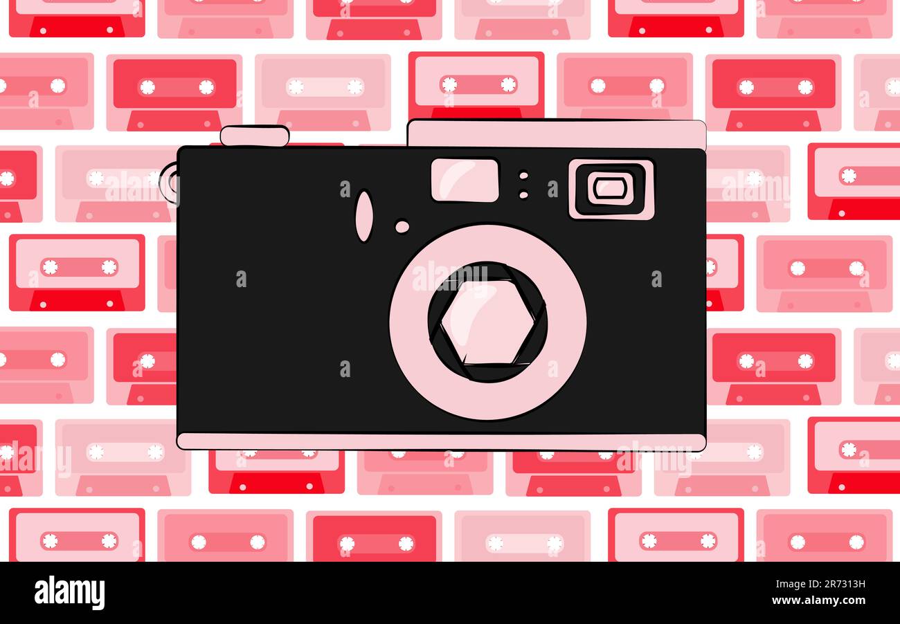 Drawing flower camera on Stock Vector Images - Alamy