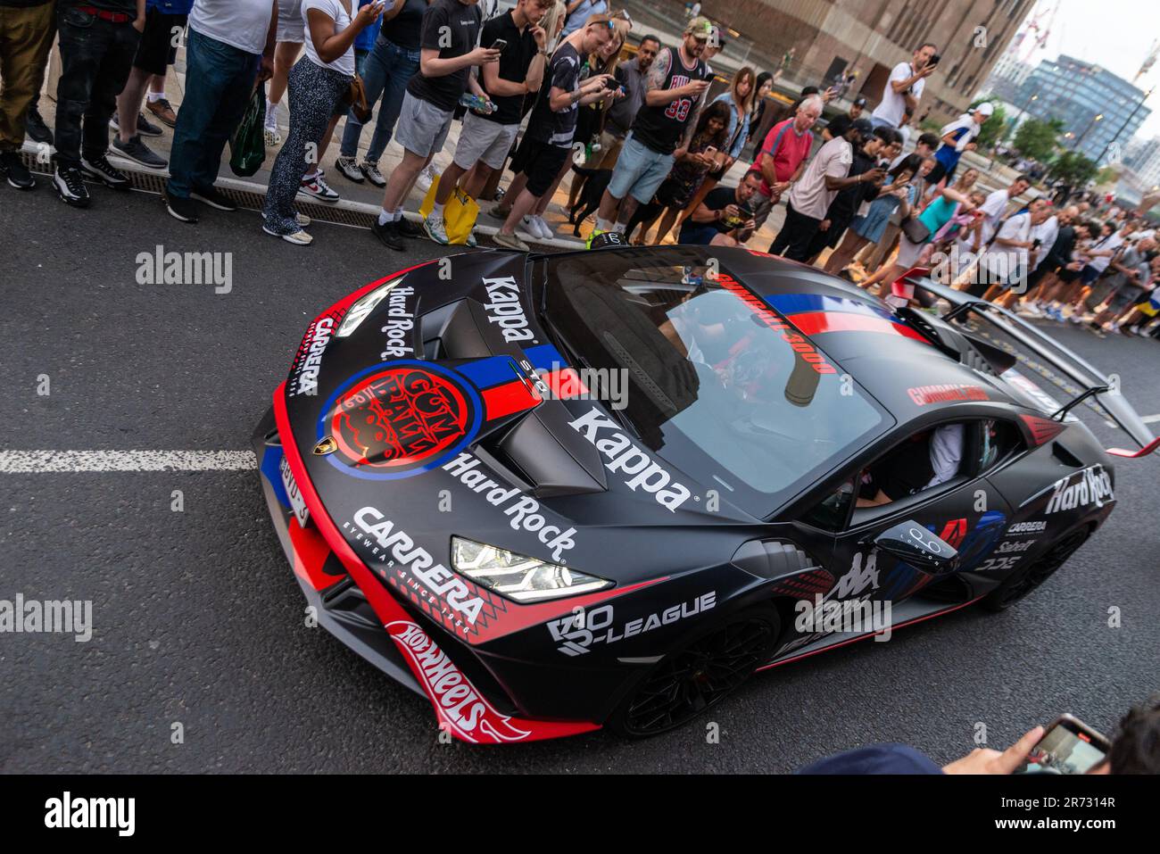 Gumball 3000 supercar rally visiting the redeveloped Battersea Power ...