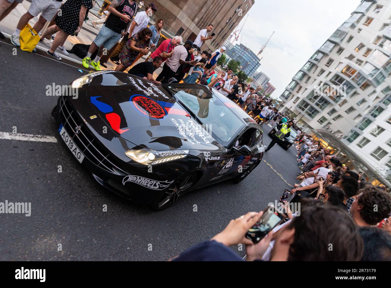 Gumball 3000 supercar rally visiting the redeveloped Battersea Power ...