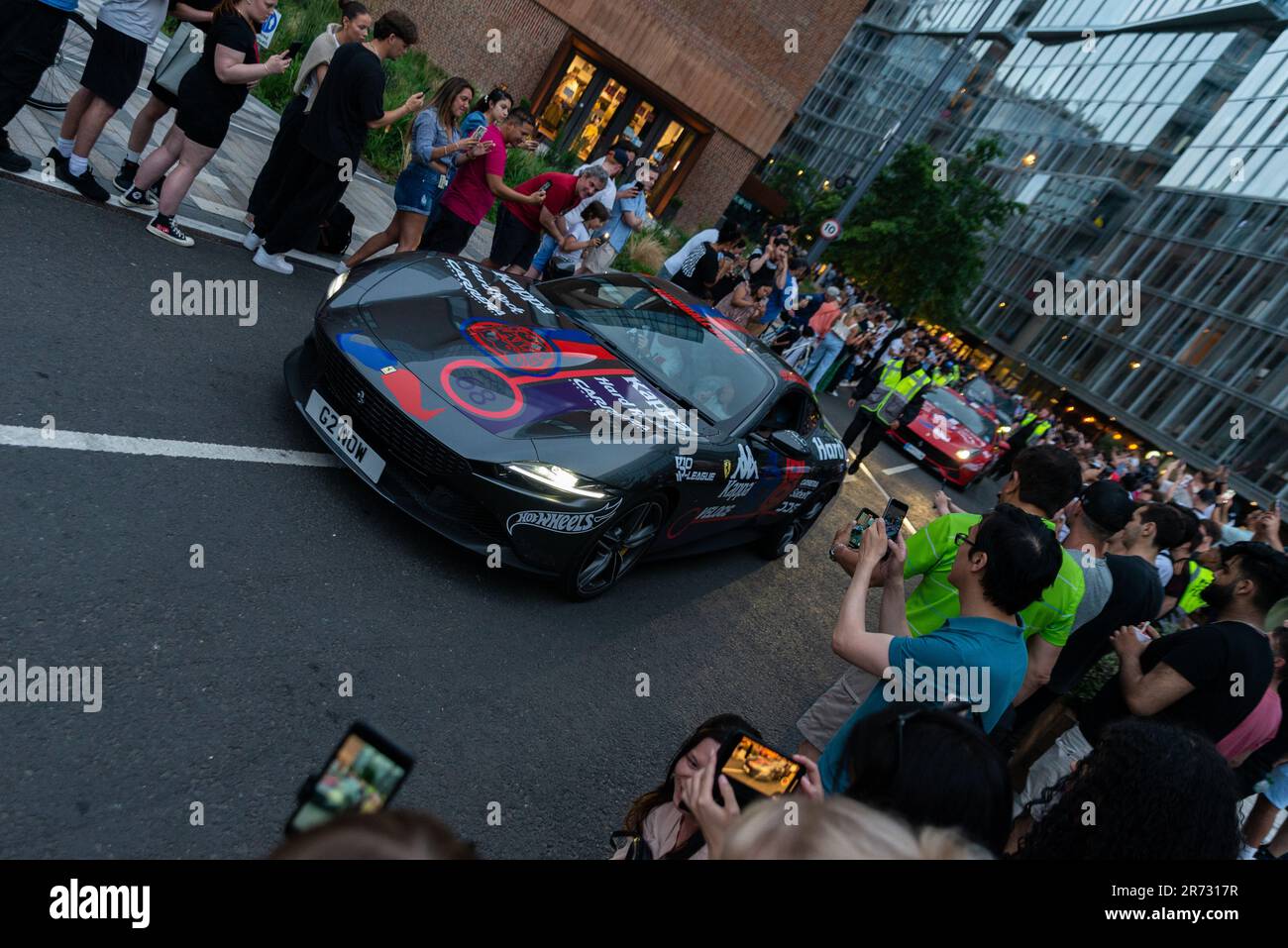 Gumball 3000 supercar rally visiting the redeveloped Battersea Power ...