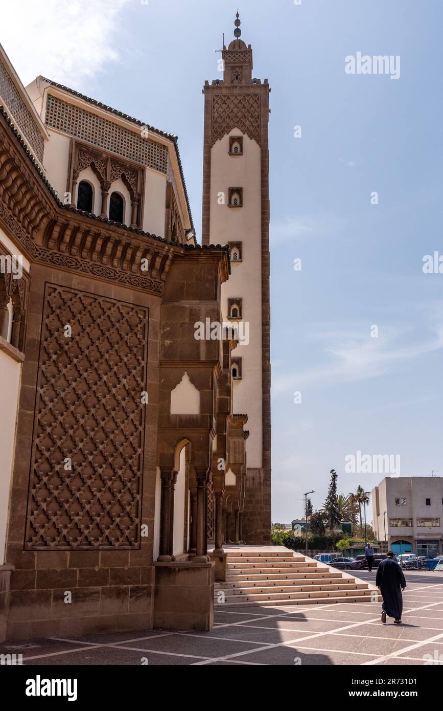 Richly ornated Mohammed V mosque in downtown Agadir Morocco Stock Photo ...