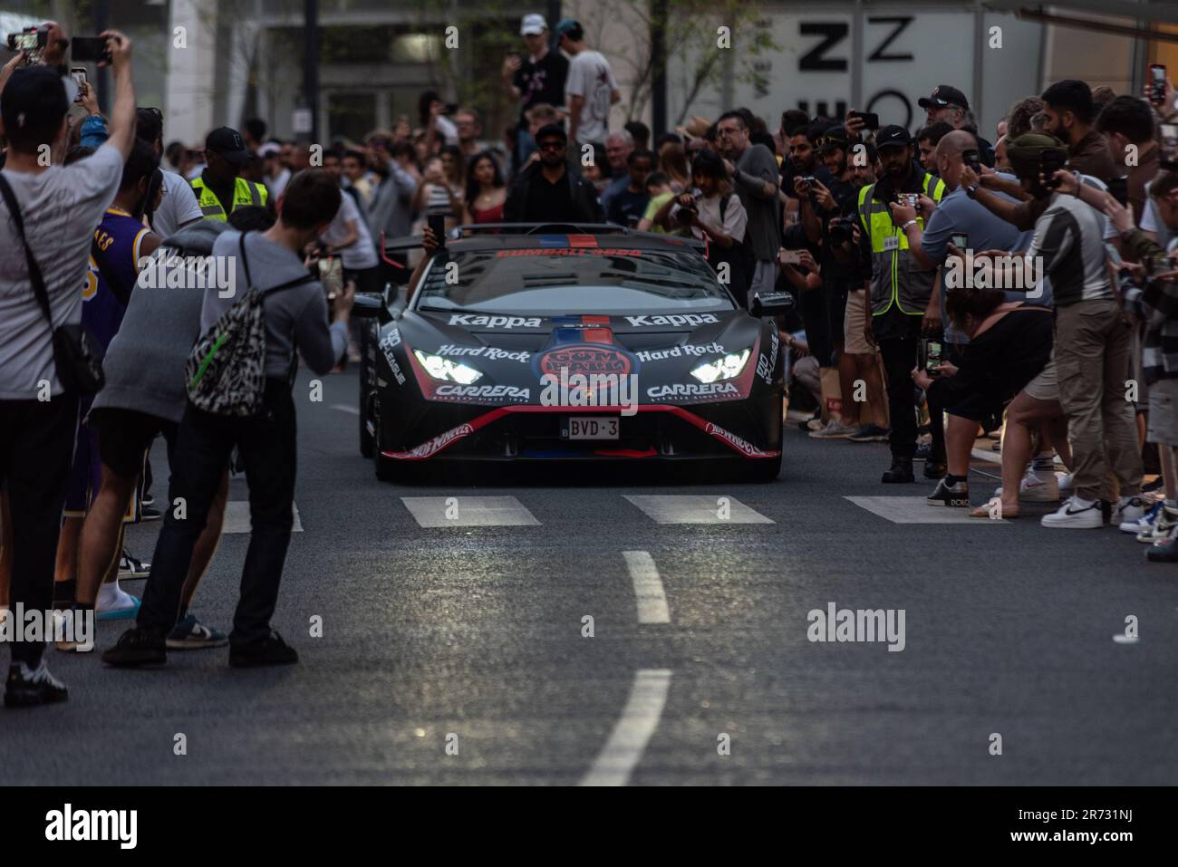 Gumball 3000 supercar rally visiting the redeveloped Battersea Power ...