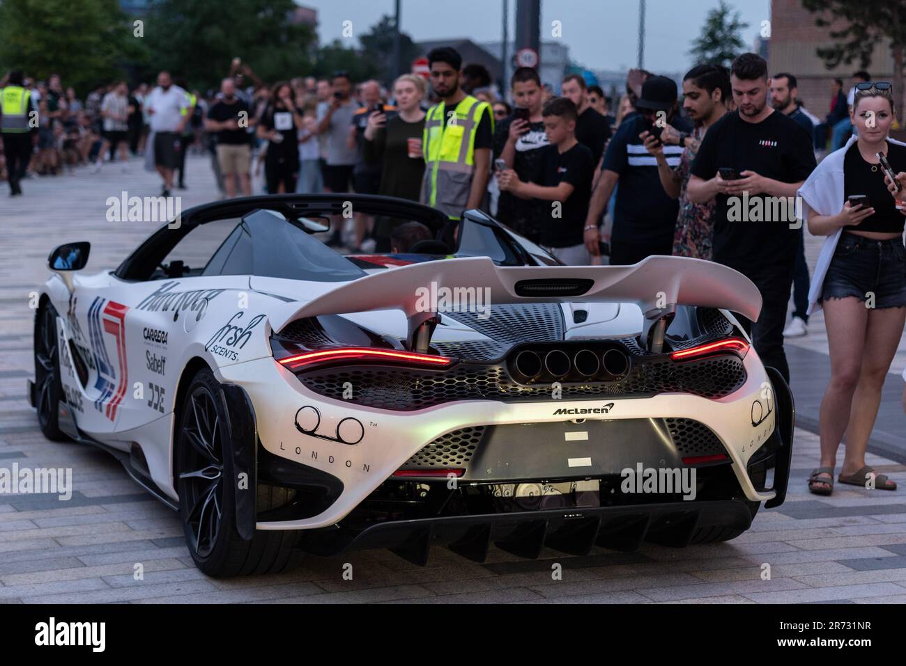 Gumball 3000 supercar rally visiting the redeveloped Battersea Power ...