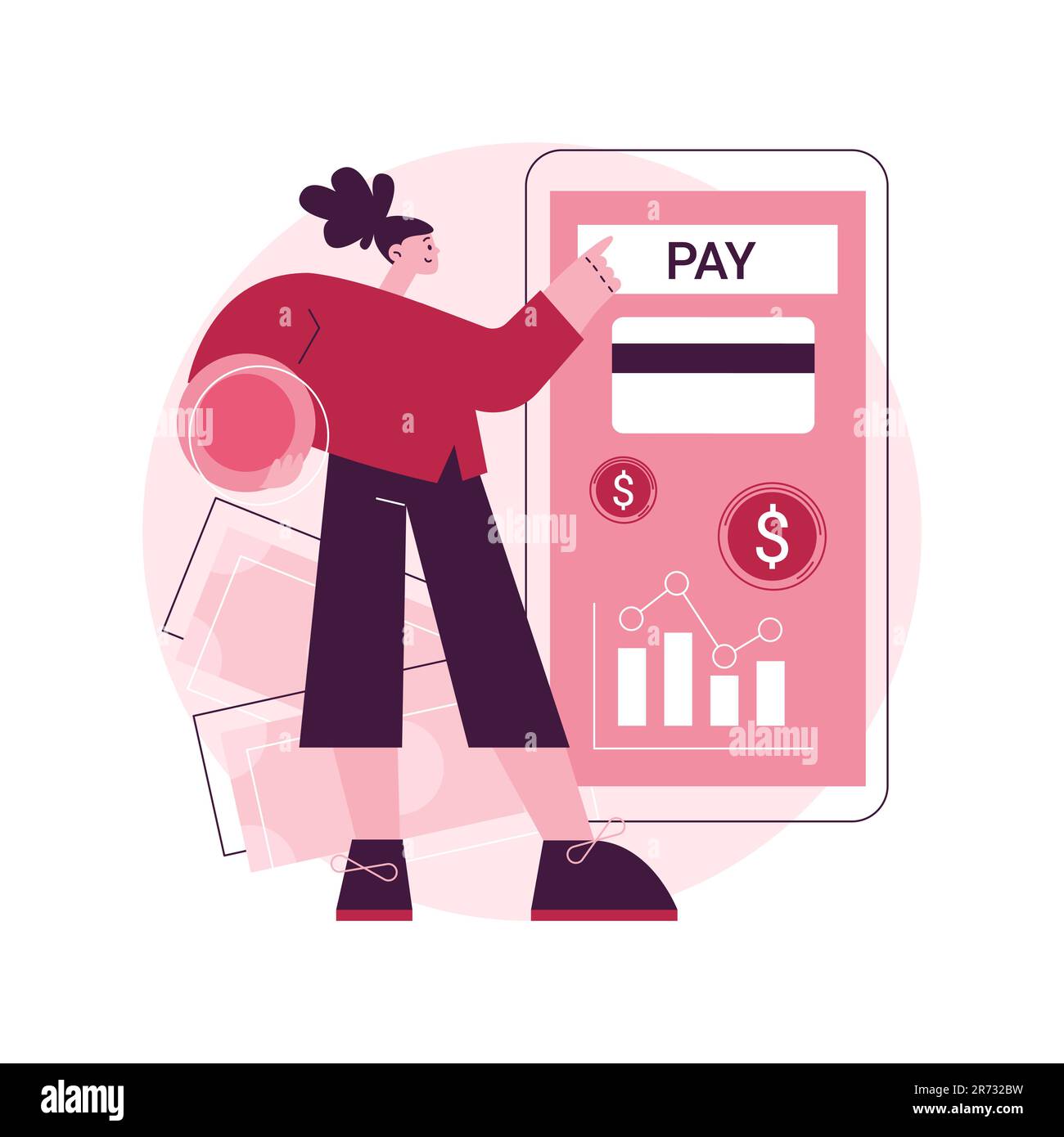 Bank account abstract concept vector illustration. Personal bank ...