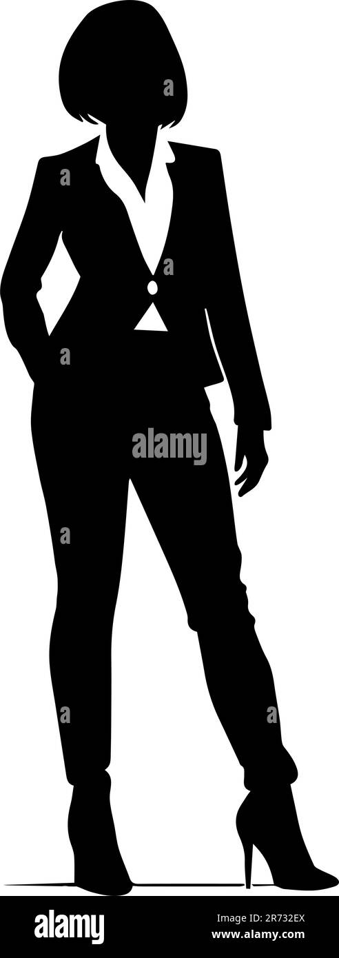Young woman white background full body Stock Vector Images - Alamy