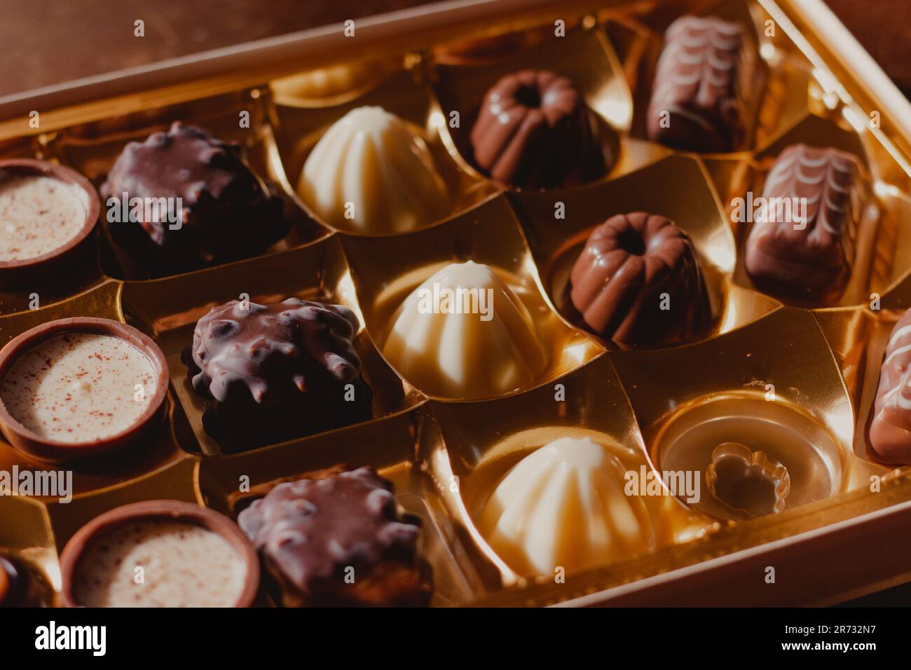 Box delicious chocolate candies hi-res stock photography and images - Alamy