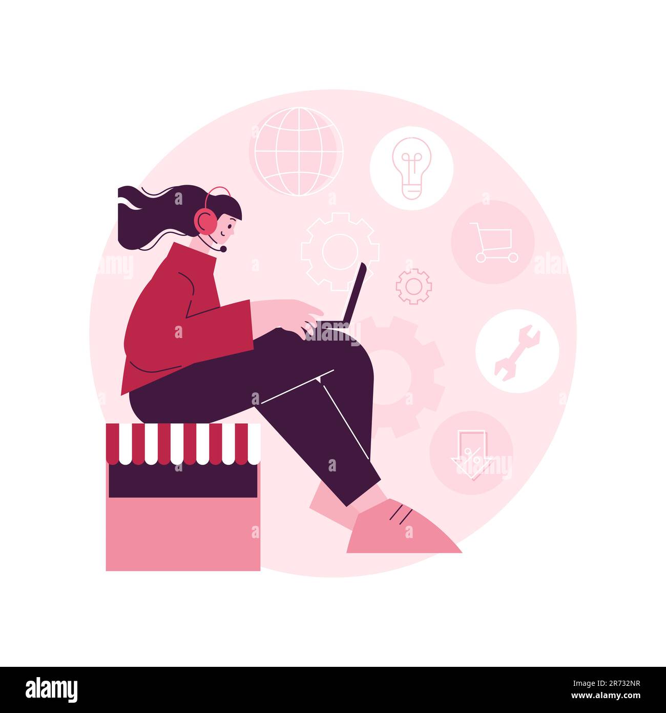 Customer care abstract concept vector illustration. Client outreach ... Customer care abstract concept vector illustration. Client outreach ...