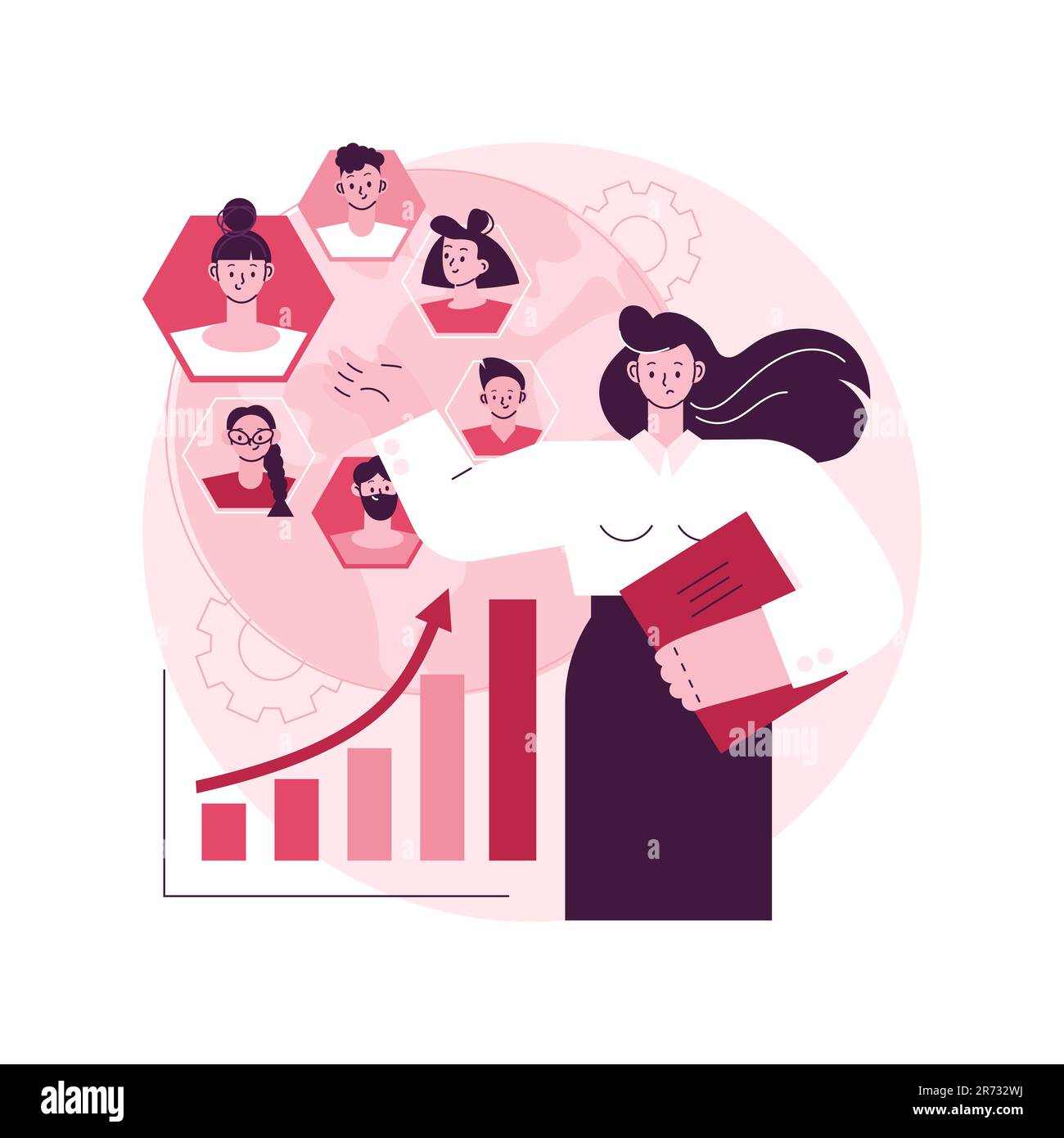 Population Growth Abstract Concept Vector Illustration Census Service