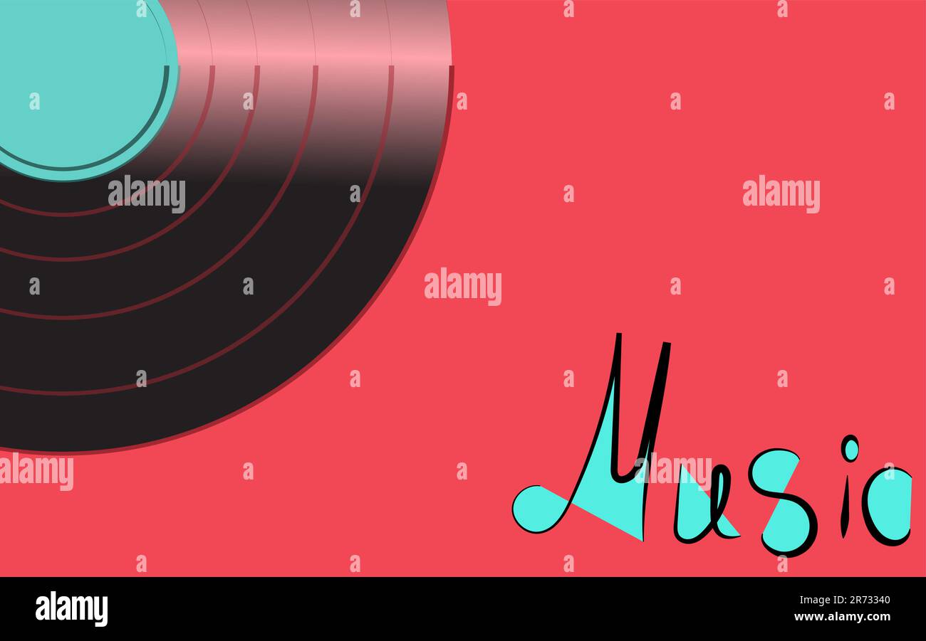 Black iridescent vinyl musical analogue retro old antique hipster ...