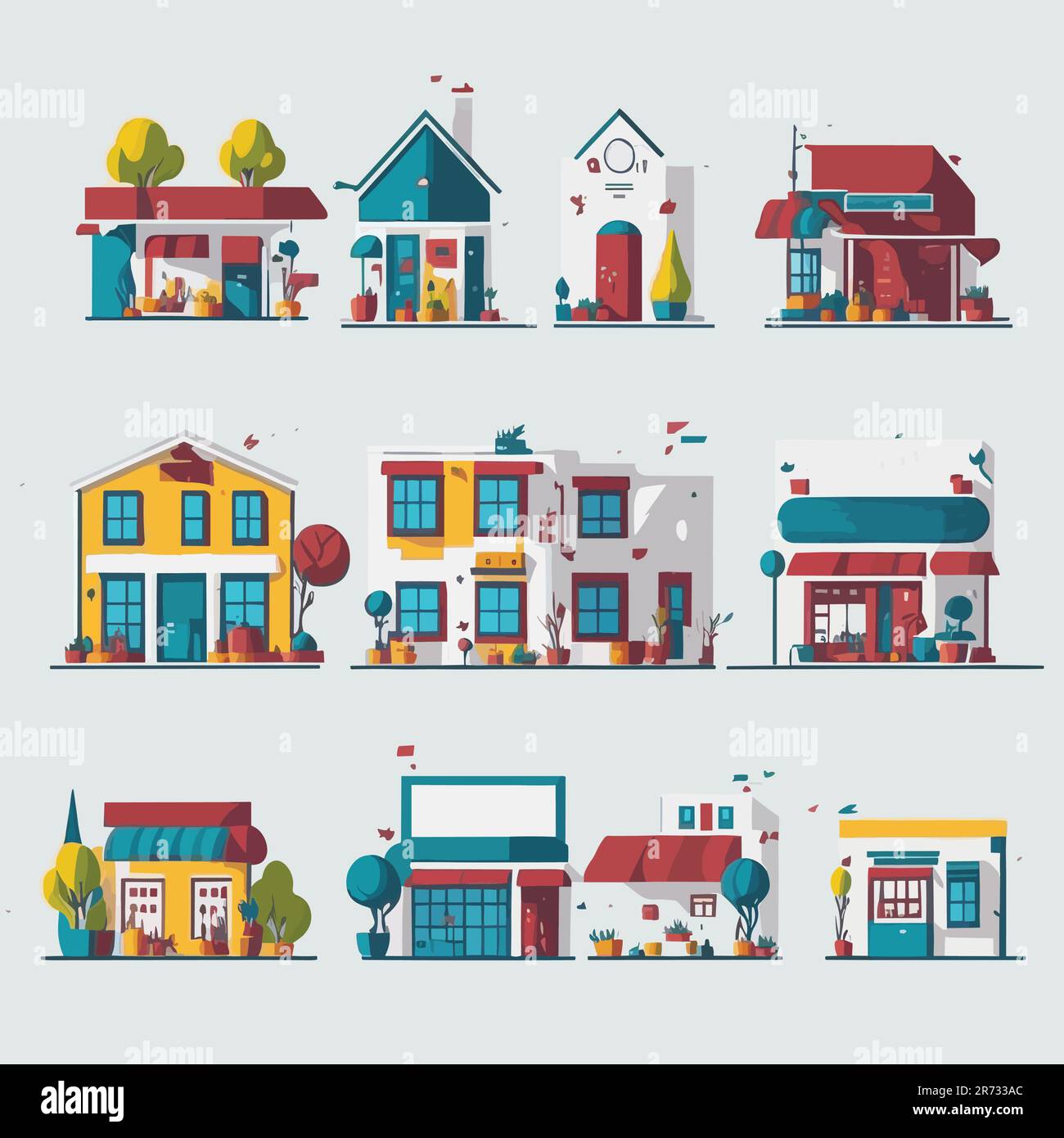 Storefront buildings Stock Vector Images - Alamy