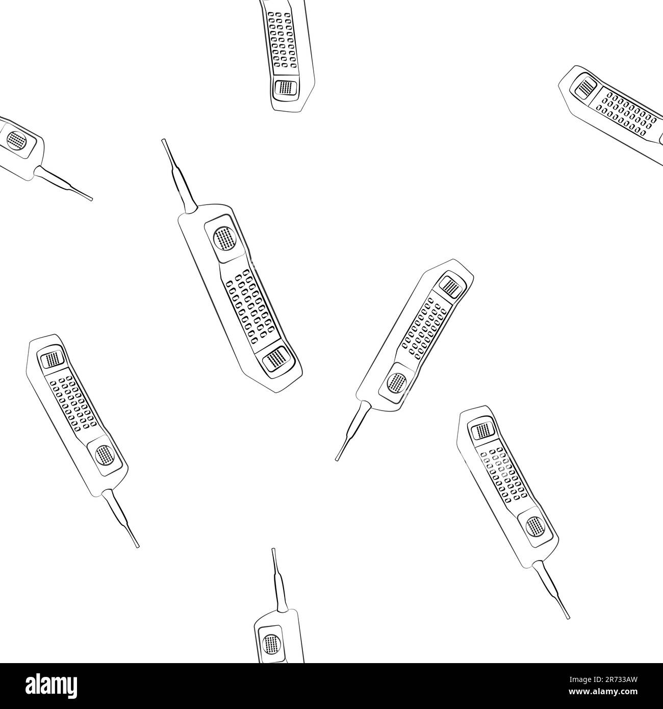 Retro mobile phones Black and White Stock Photos & Images - Alamy