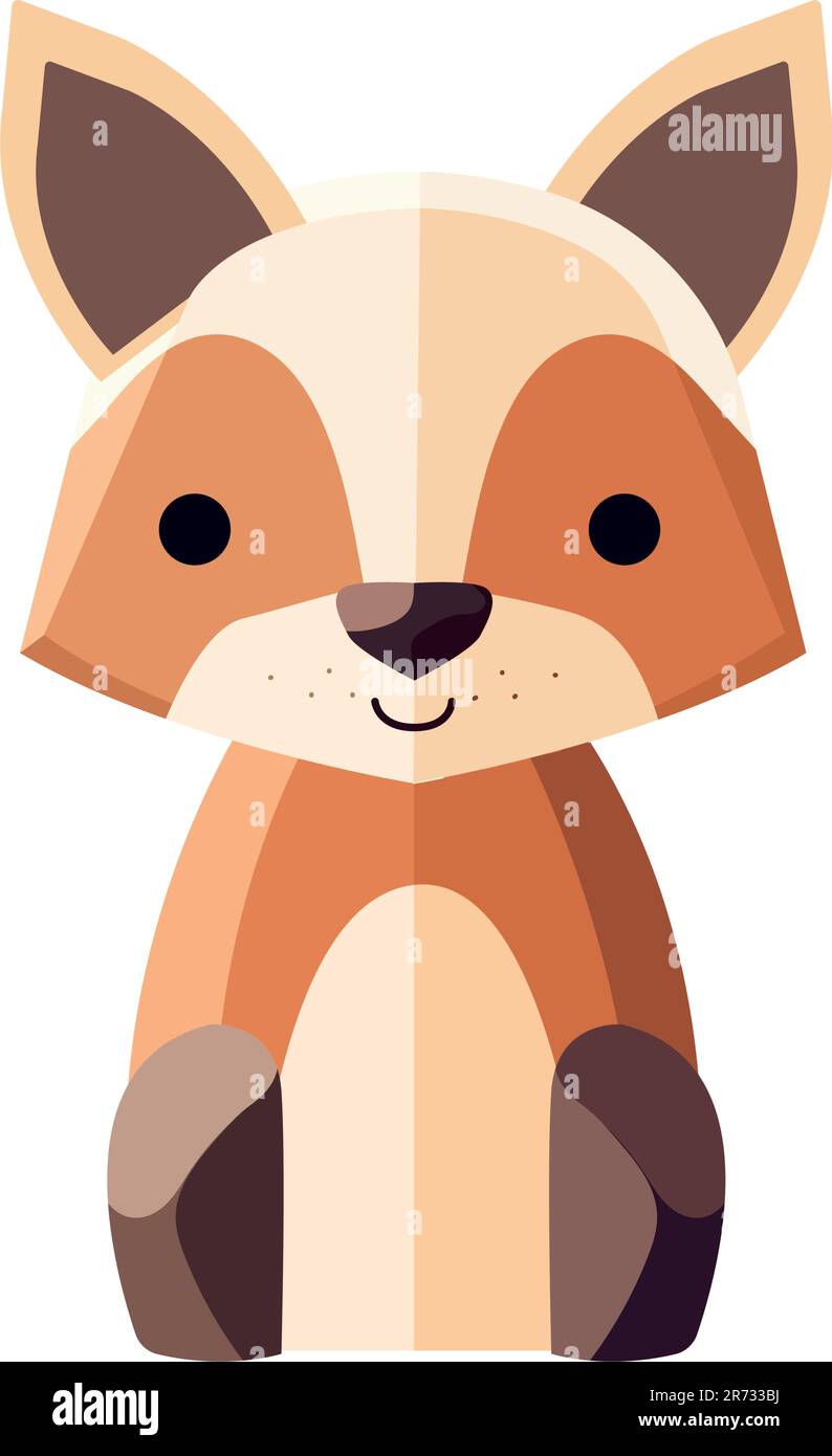 Cute animal mascot sitting in nature Stock Vector Image & Art - Alamy