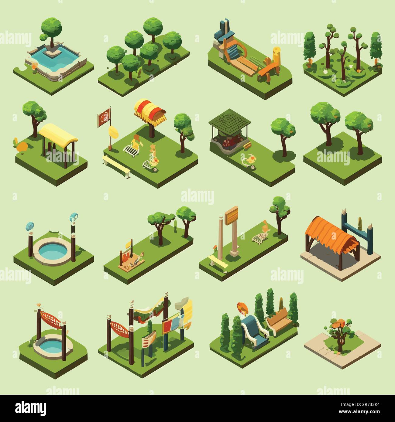 City park meadow Stock Vector Images - Alamy