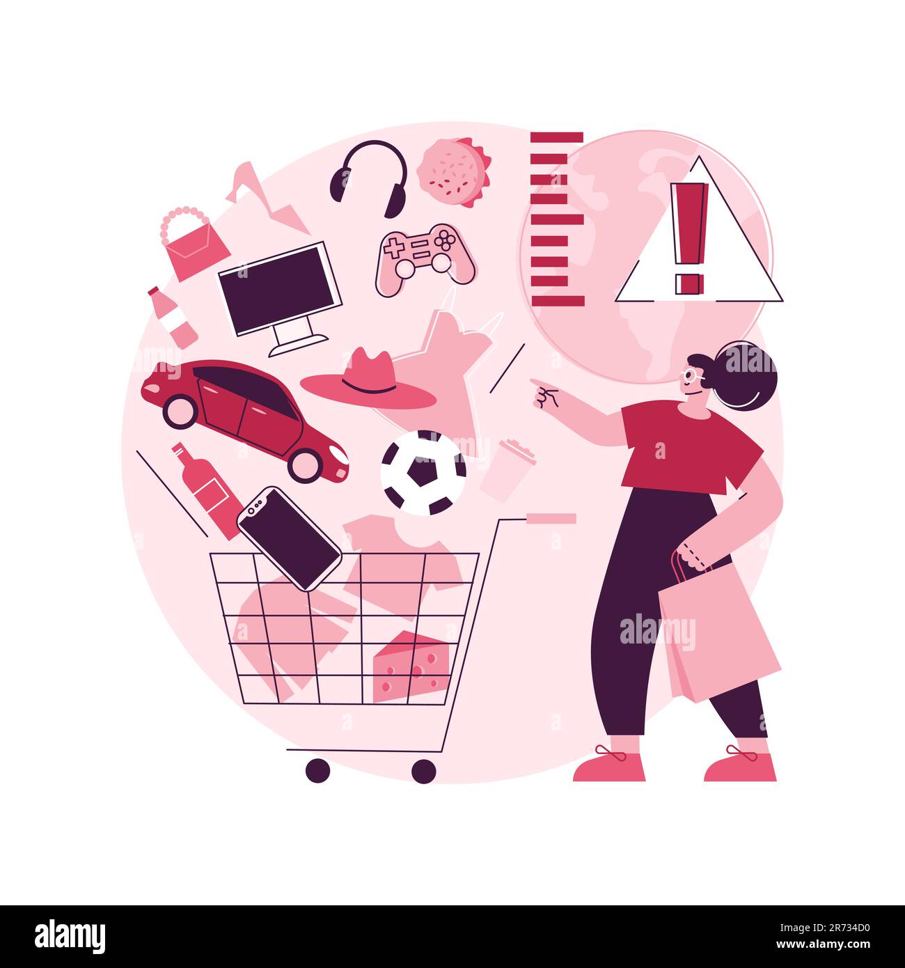 Overconsumption abstract concept vector illustration. Consumption ...