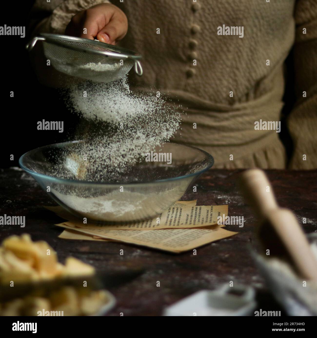 Flour Action Shot Stock Photo - Alamy