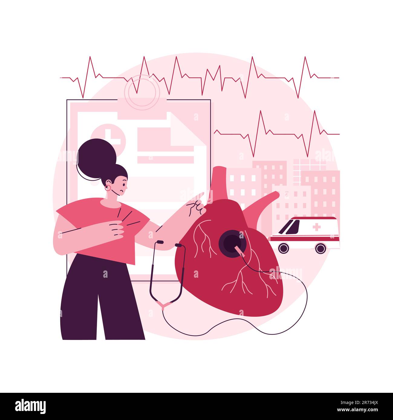 Hypertension abstract concept vector illustration. Cardiological ...