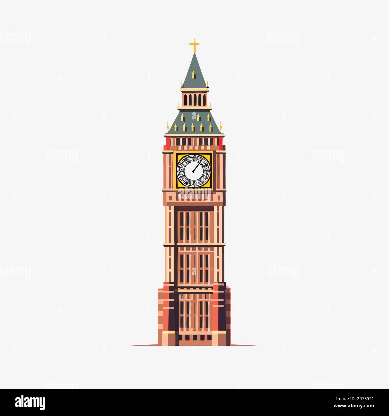 Big ben clock silhouette Stock Vector Images - Alamy