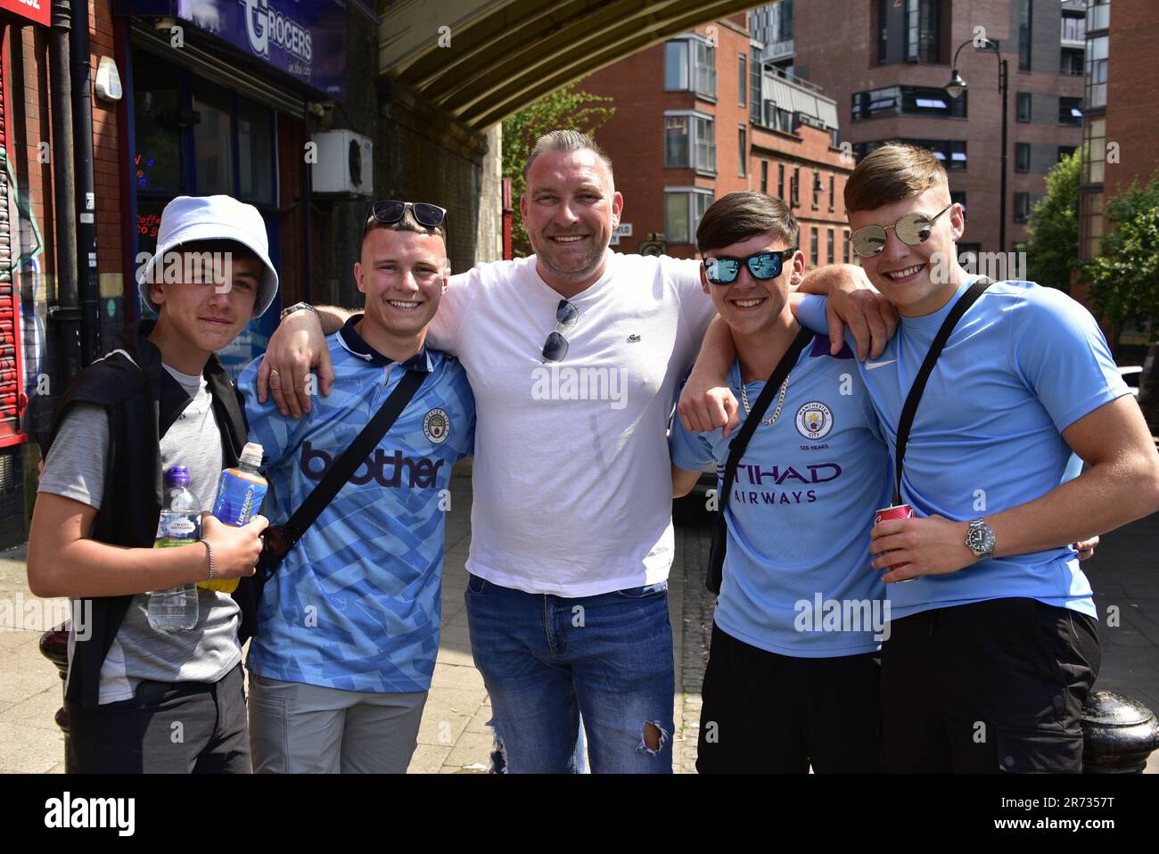 Manchester, UK. 12th June, 2023. Fans from Chorley wait as Manchester ...