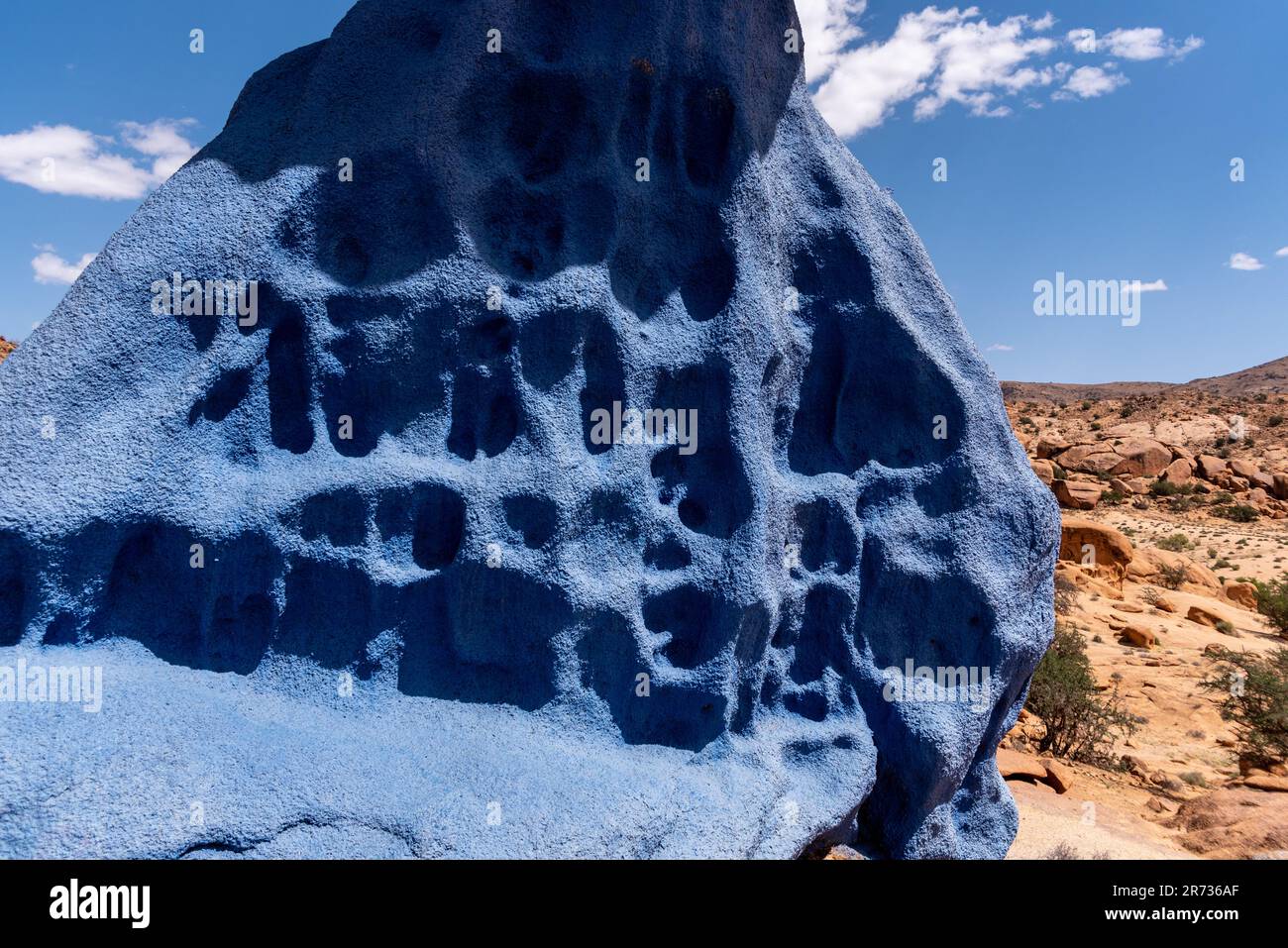 Famous painted rocks in the Tafraoute valley in South Morocco Stock ...