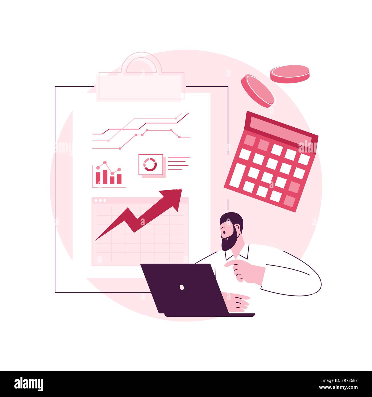 Income statement abstract concept vector illustration. Comprehensive ...
