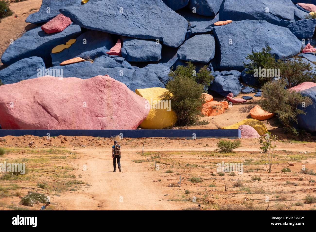 Famous painted rocks in the Tafraoute valley in South Morocco Stock ...