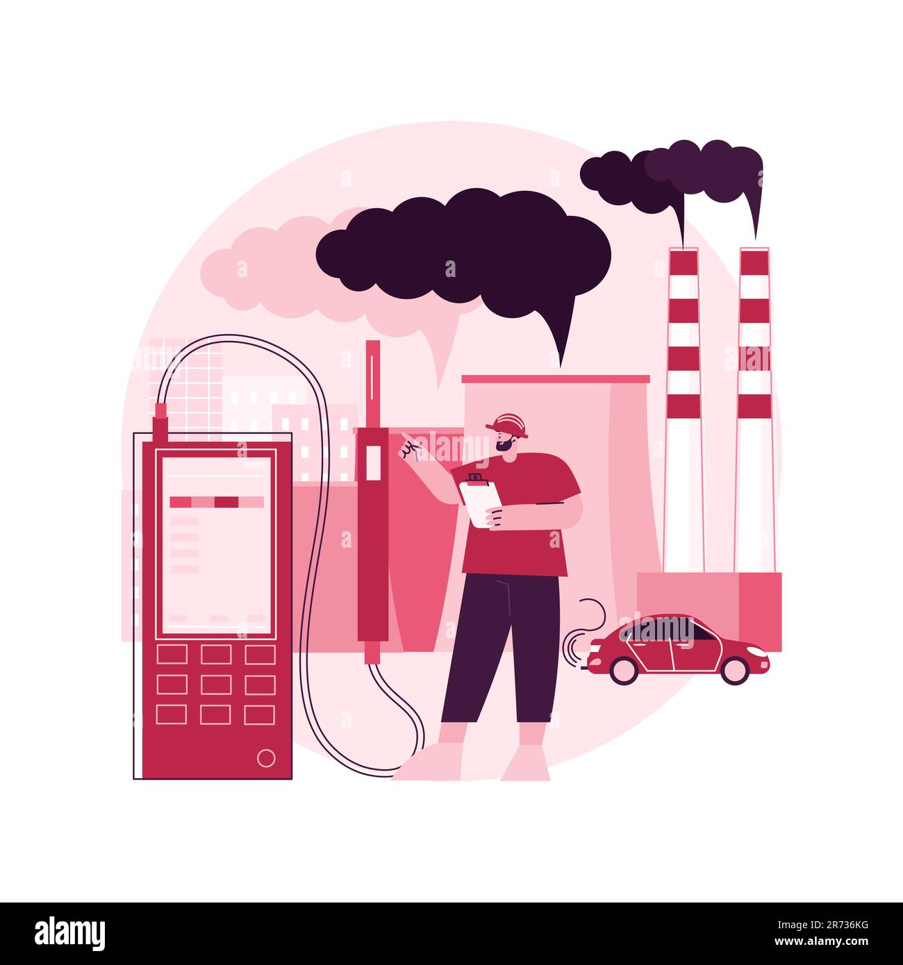 Air pollution abstract concept vector illustration. Pollution from ...