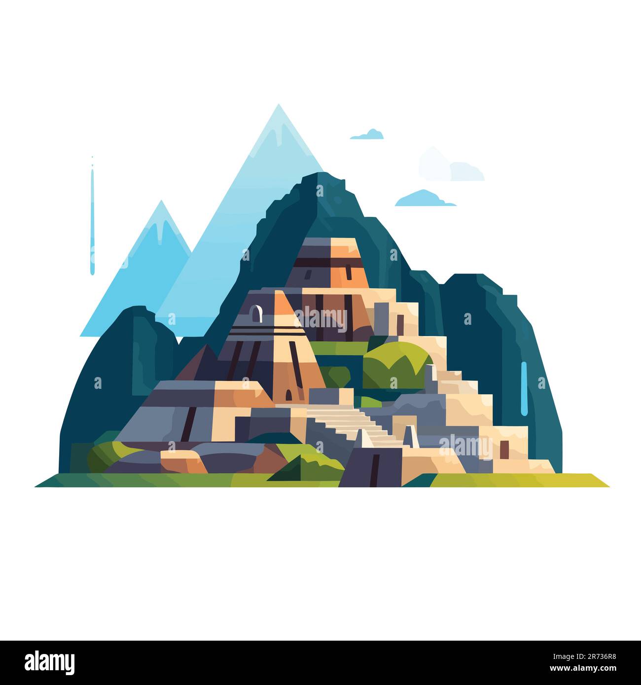 Machu picchu with llama Stock Vector Images - Alamy