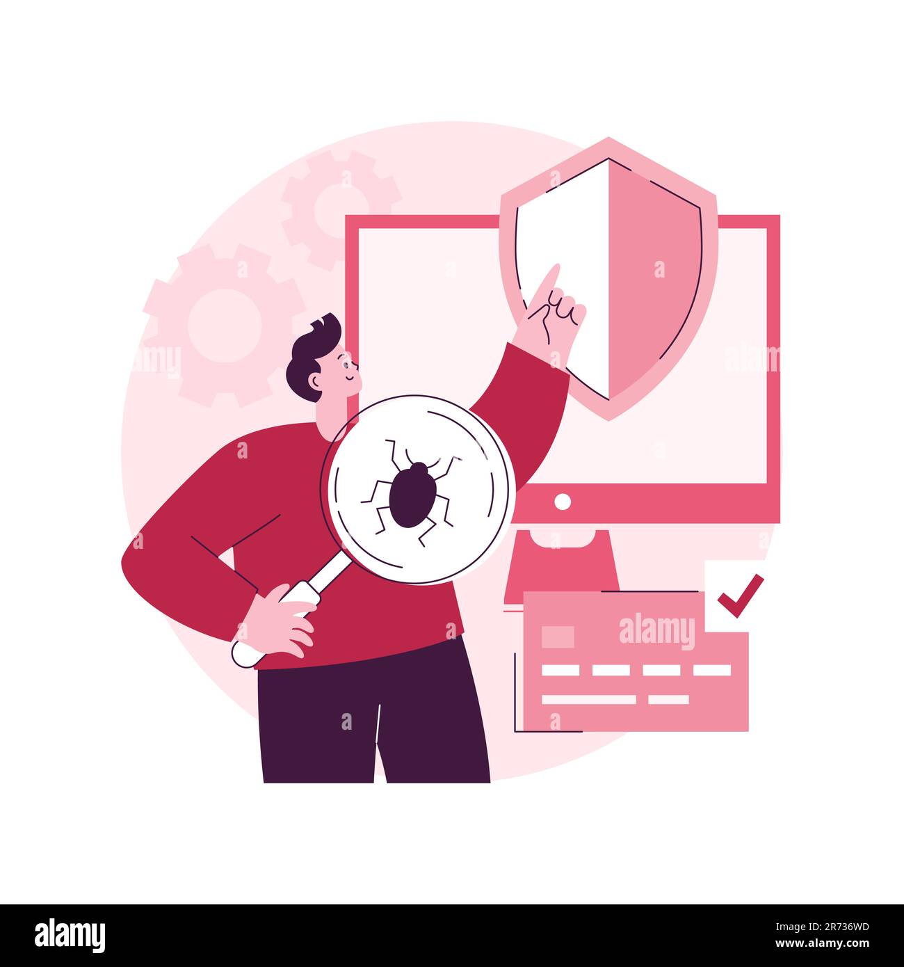 Cyber security software abstract concept vector illustration ...