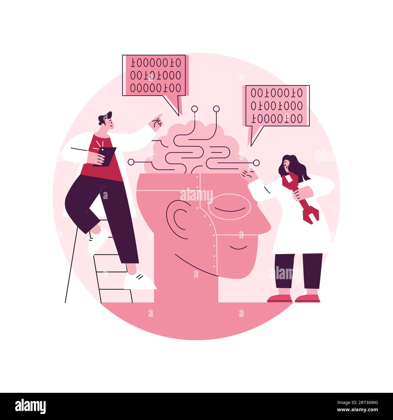 Artificial intelligence abstract concept vector illustration. Machine learning, data science ...