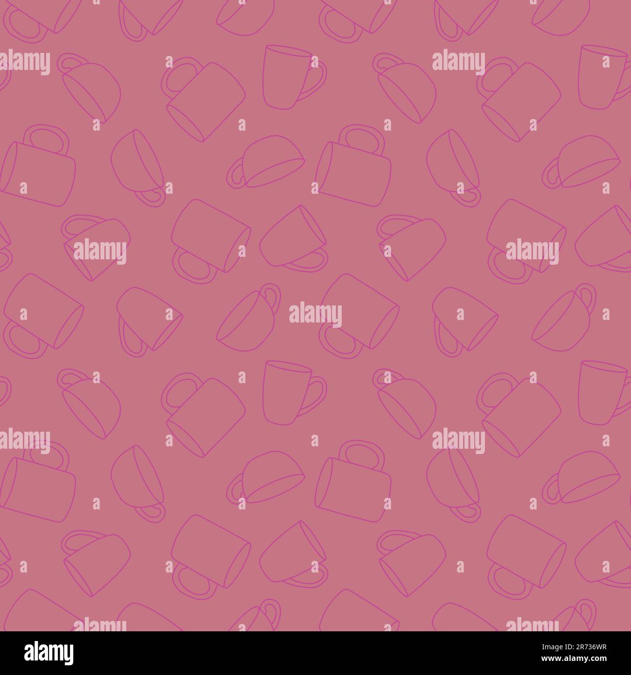 Cartoon cups seamless pattern for wrapping paper and fabrics and linens ...
