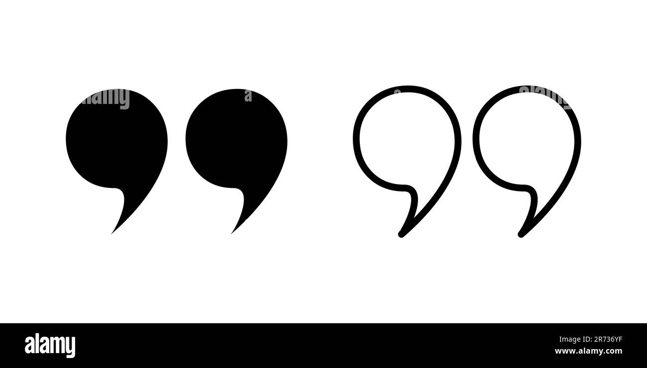 Quote icon set. Quotation mark symbol Stock Vector Image & Art - Alamy