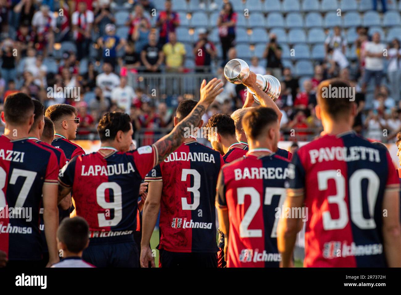 Cagliari, Italy. 12th June, 2023. Alberto Dossena of Cagliari Calcio ...