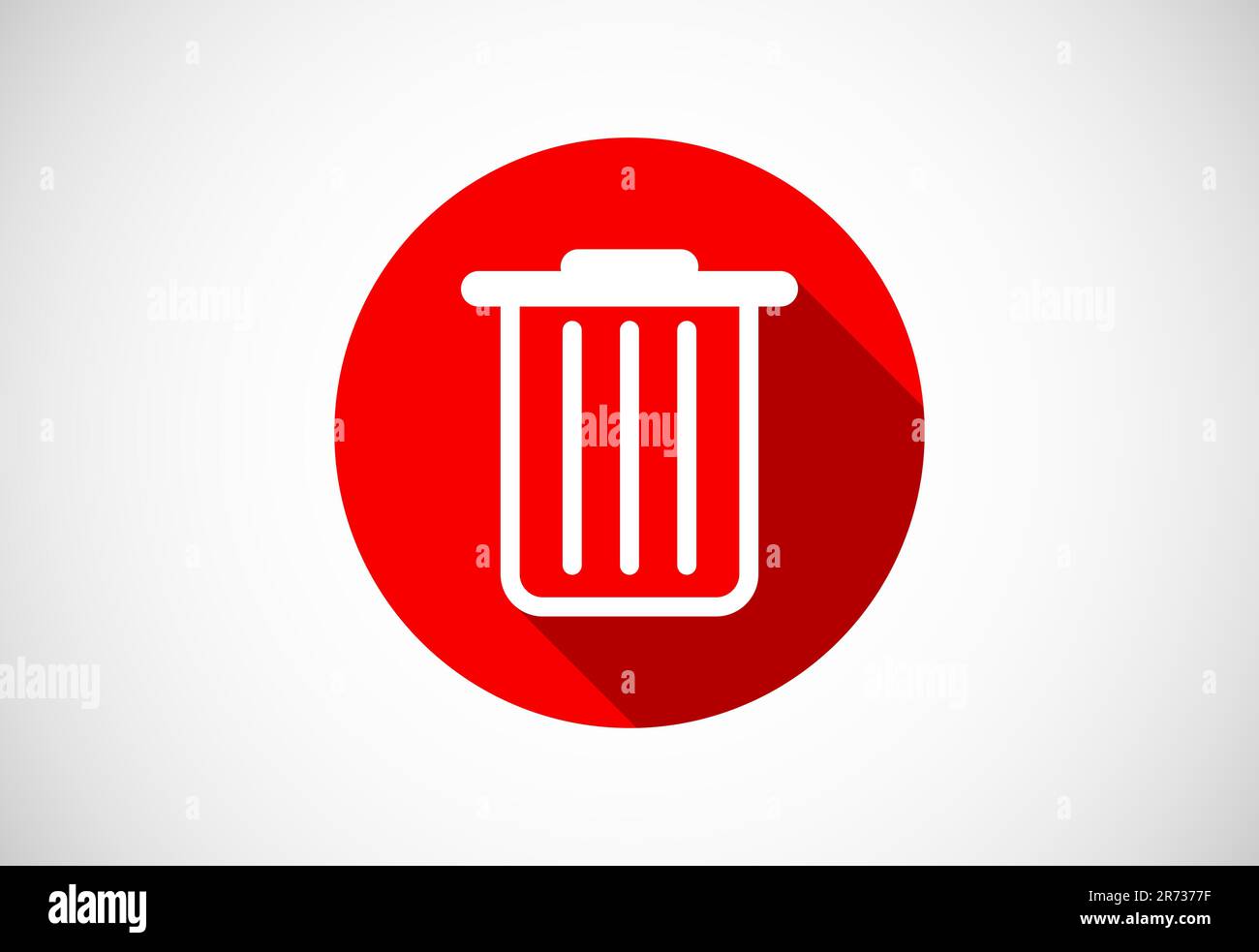 Delete button trash can, bin symbol. Delete web icon vector ...