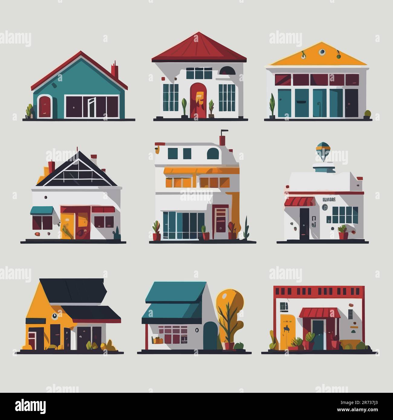 Storefront buildings Stock Vector Images - Alamy