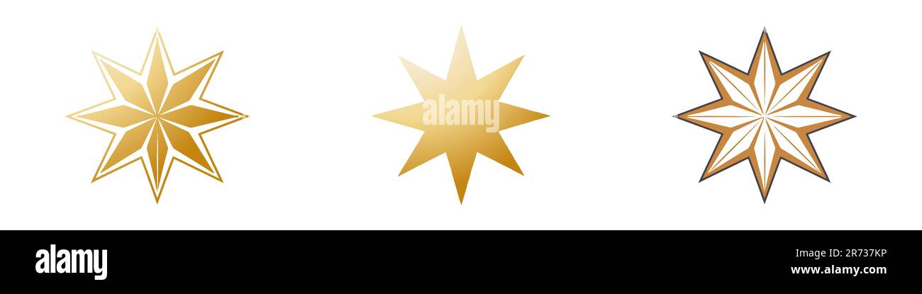 Yellow, gold, orange sparkles symbols vector. The set of original vector stars sparkle icon ...