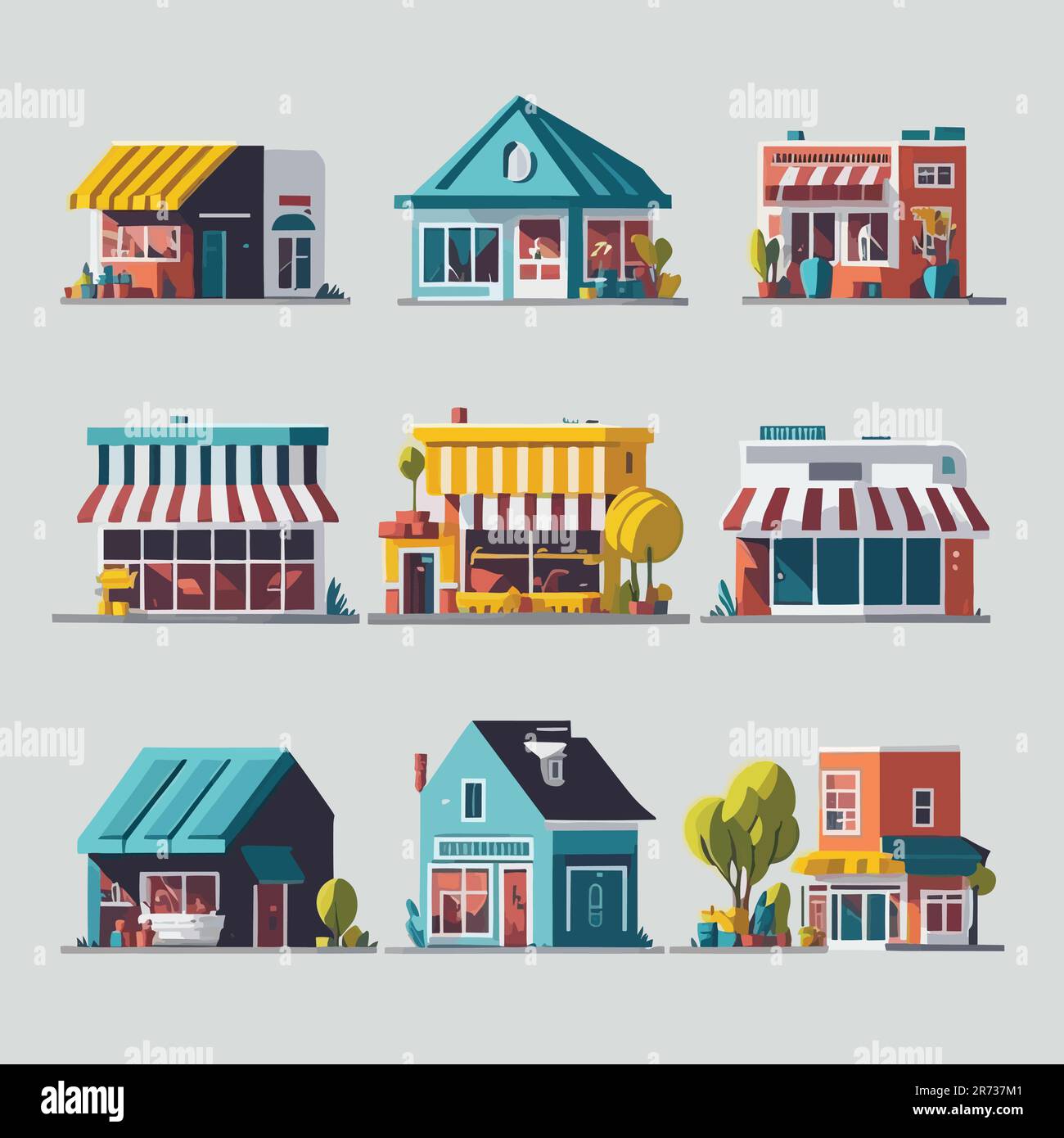 Storefront buildings Stock Vector Images - Alamy