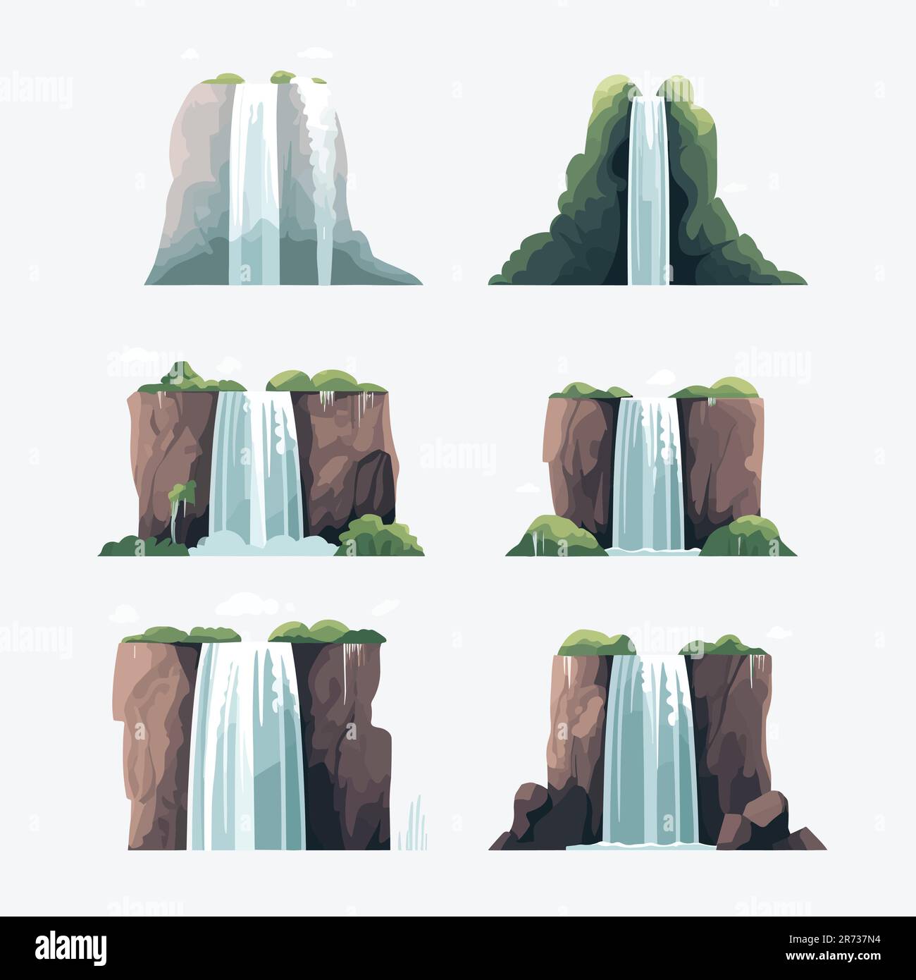 Waterfall vector vectors hi-res stock photography and images - Alamy