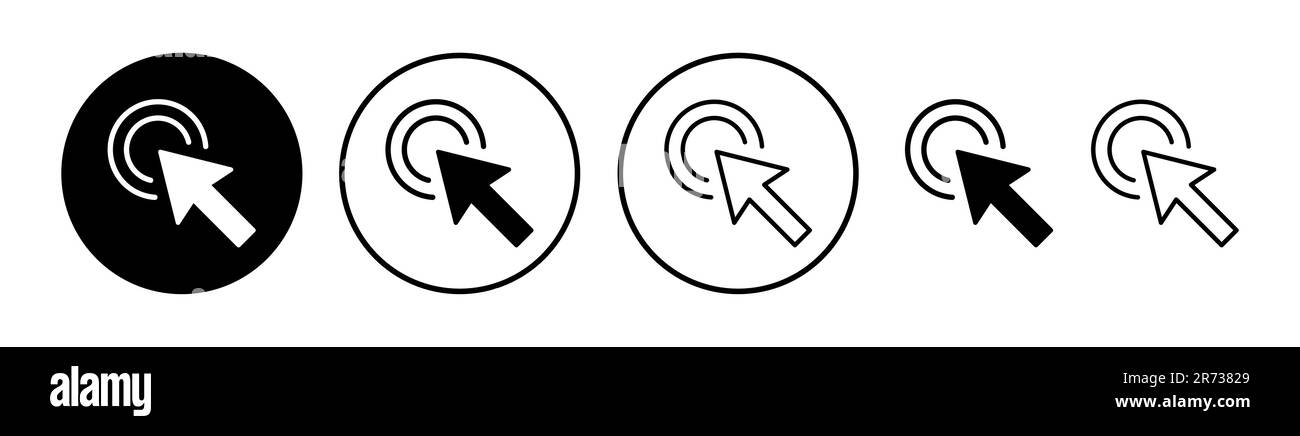 Click icon vector. cursor icon vector. pointer sign Stock Vector Image & Art - Alamy