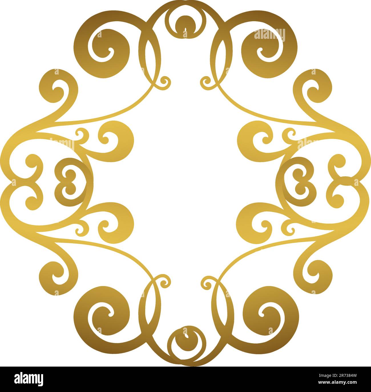 Damask vintage baroque scroll swirl. Victorian monogram heraldic shield ...