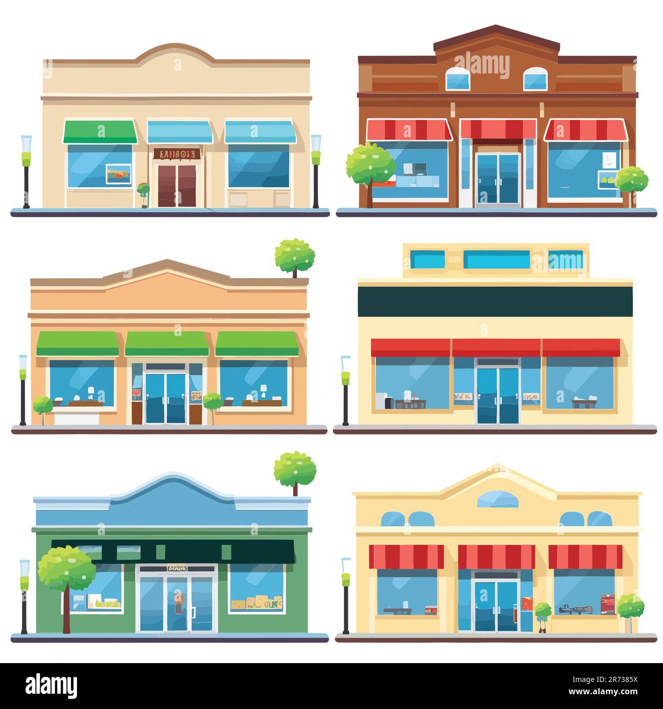 Store building city Stock Vector Images - Alamy