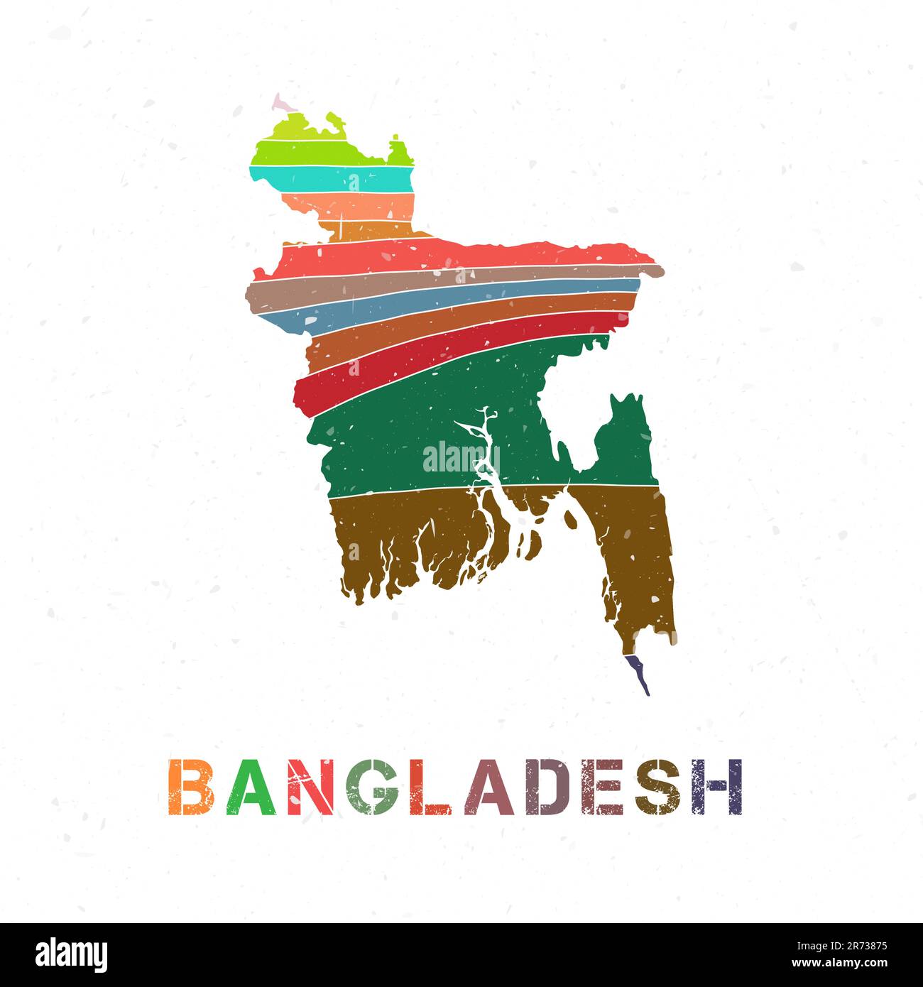Bangladesh map design. Shape of the country with beautiful geometric ...