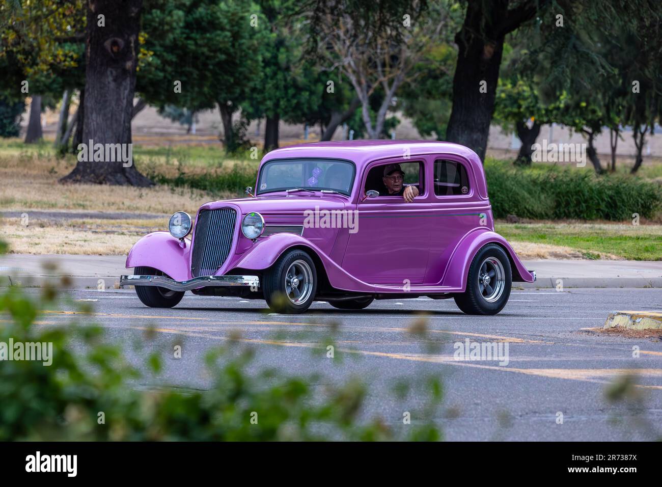 A 1933 Ford Sedan at the North Modesto Kiwanis American Graffiti Car ...