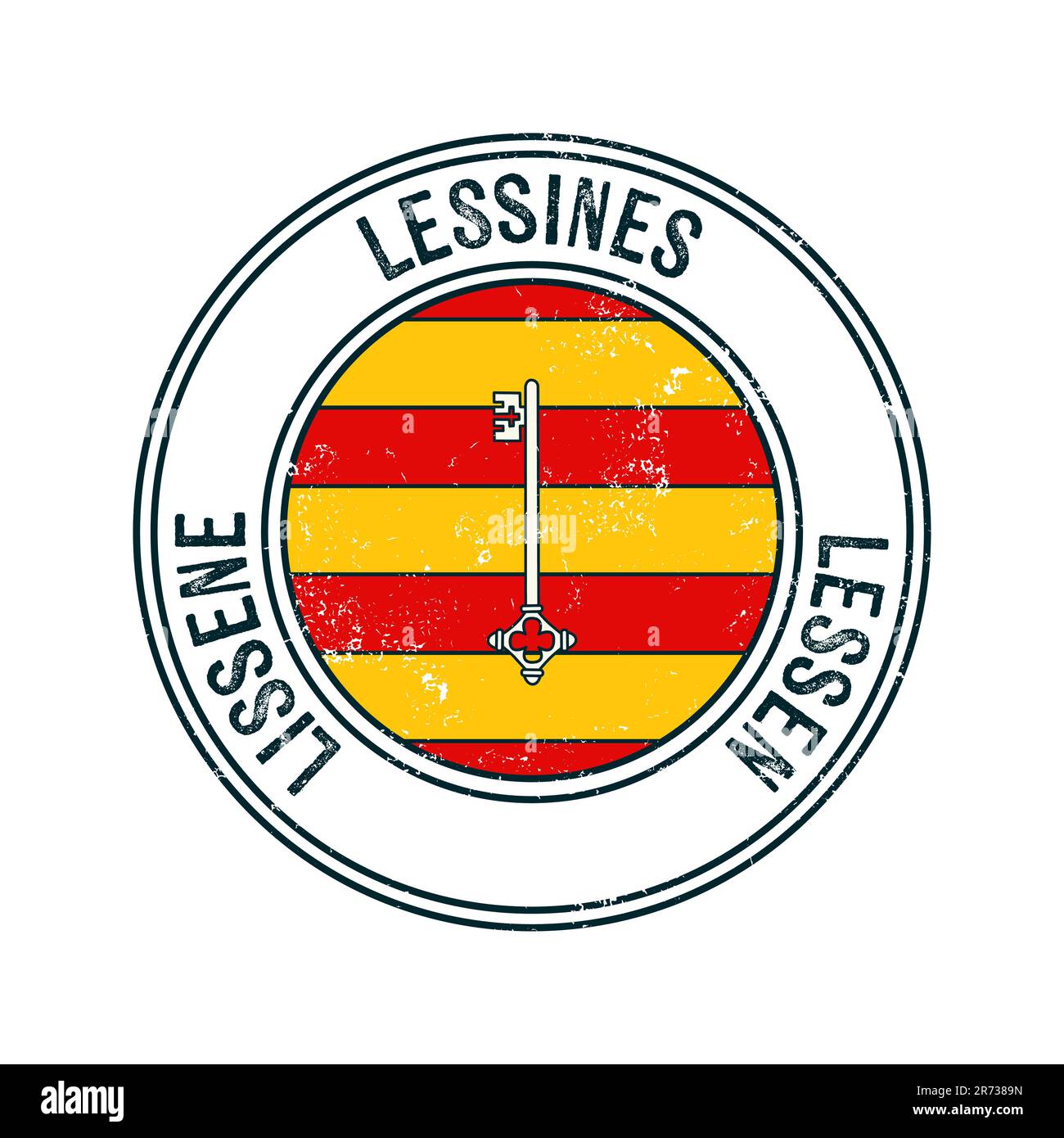 Lessines, Belgium city vector grunge rubber stamp over white background ...