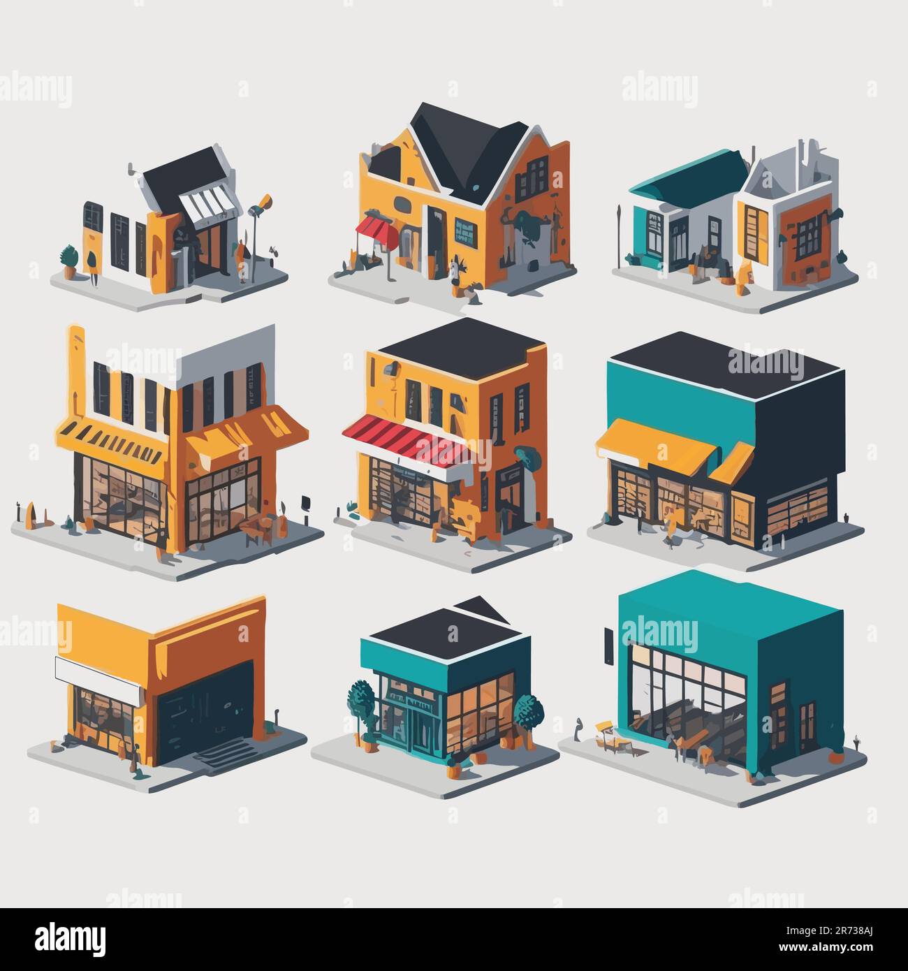 Vector isometric skyscraper icon Stock Vector Images - Alamy