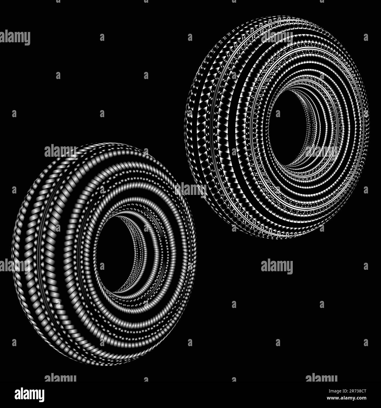 Tire tracks road wheels Stock Vector Images - Alamy