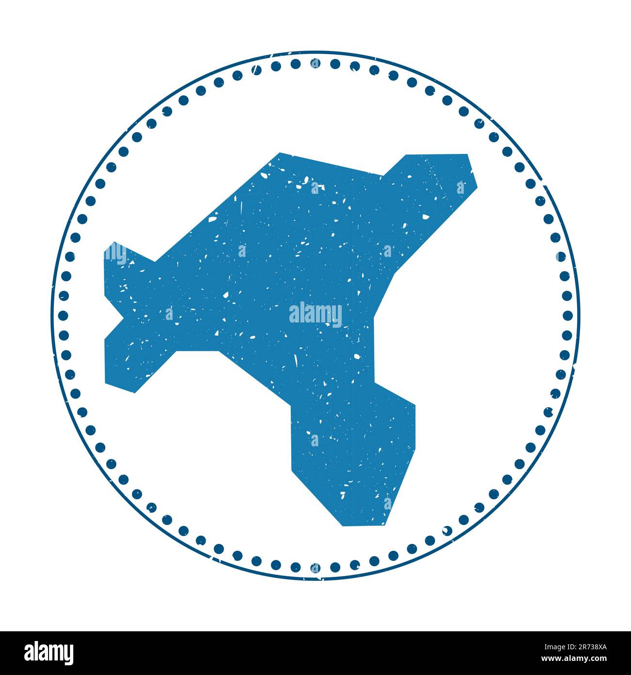 Salt Island sticker. Travel rubber stamp with map shape, vector ...