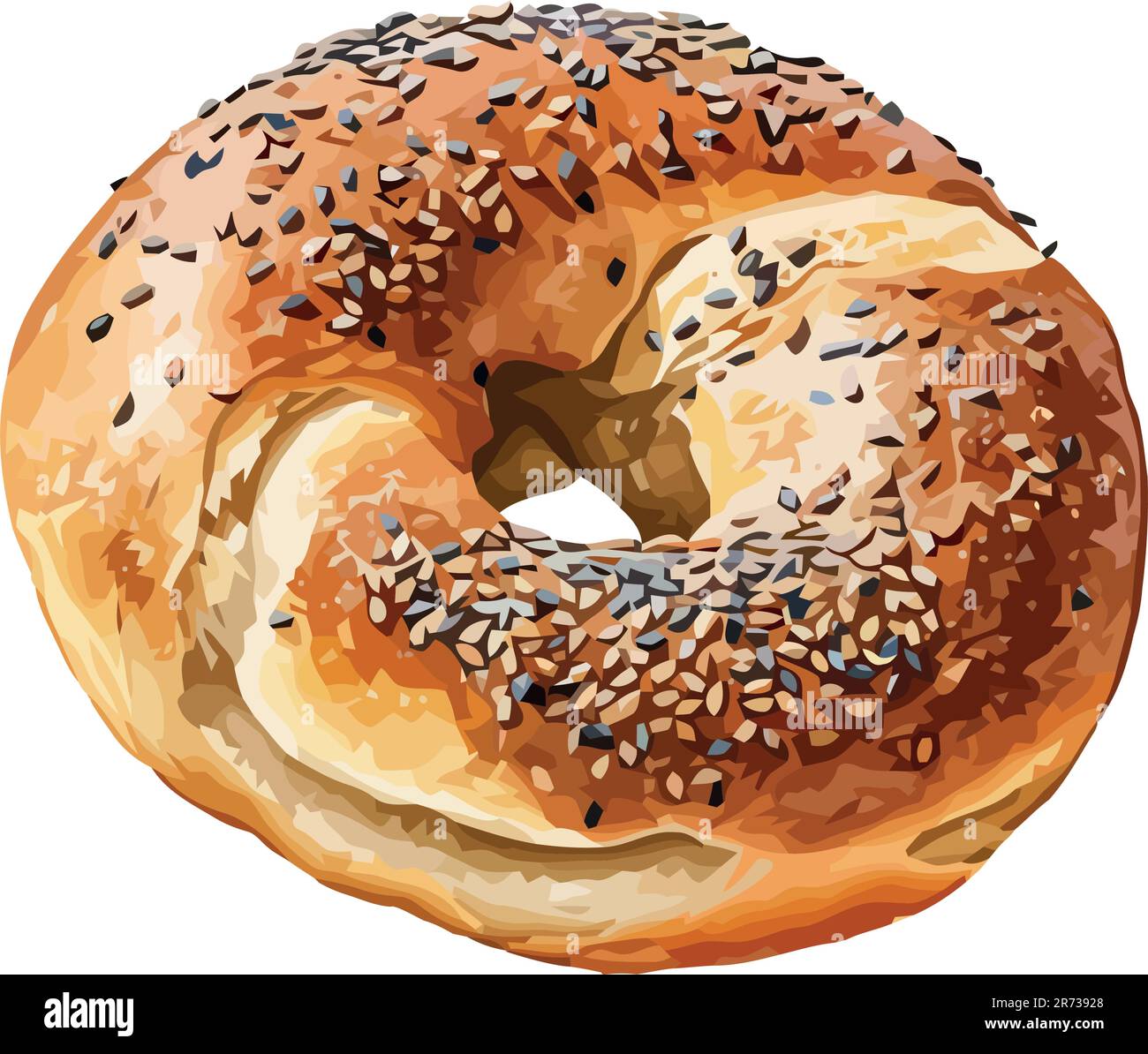 Bagel isolation Stock Vector Images - Alamy