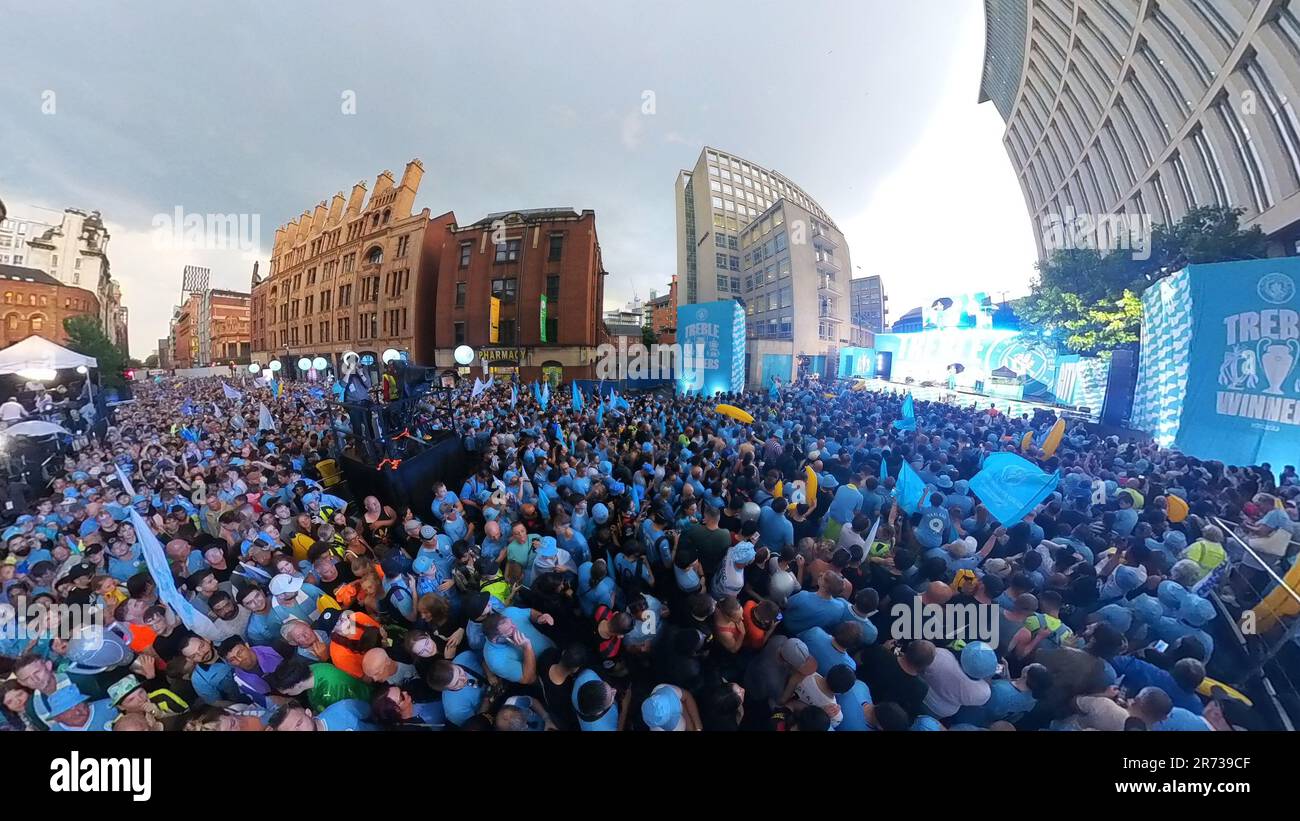 Manchester city victory parade and show, June 2023 Stock Photo - Alamy