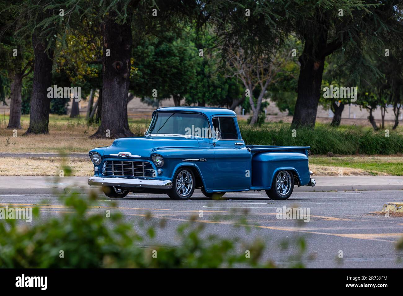 A 1956 Chevy truck at the North Modesto Kiwanis American Graffiti Car ...