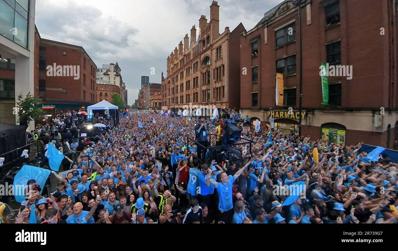 Manchester city victory parade and show, June 2023 Stock Photo - Alamy